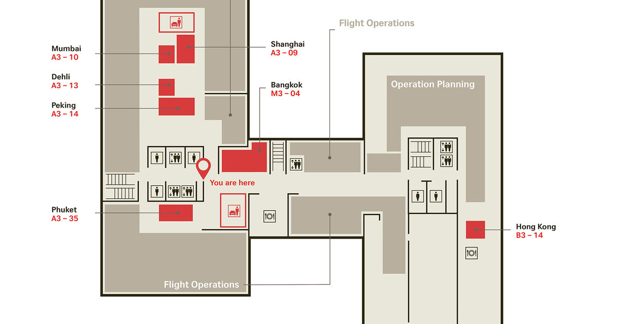 Bangkok (M3-04) - zwischen Gebäude Alpha und Bravo - 3.OG